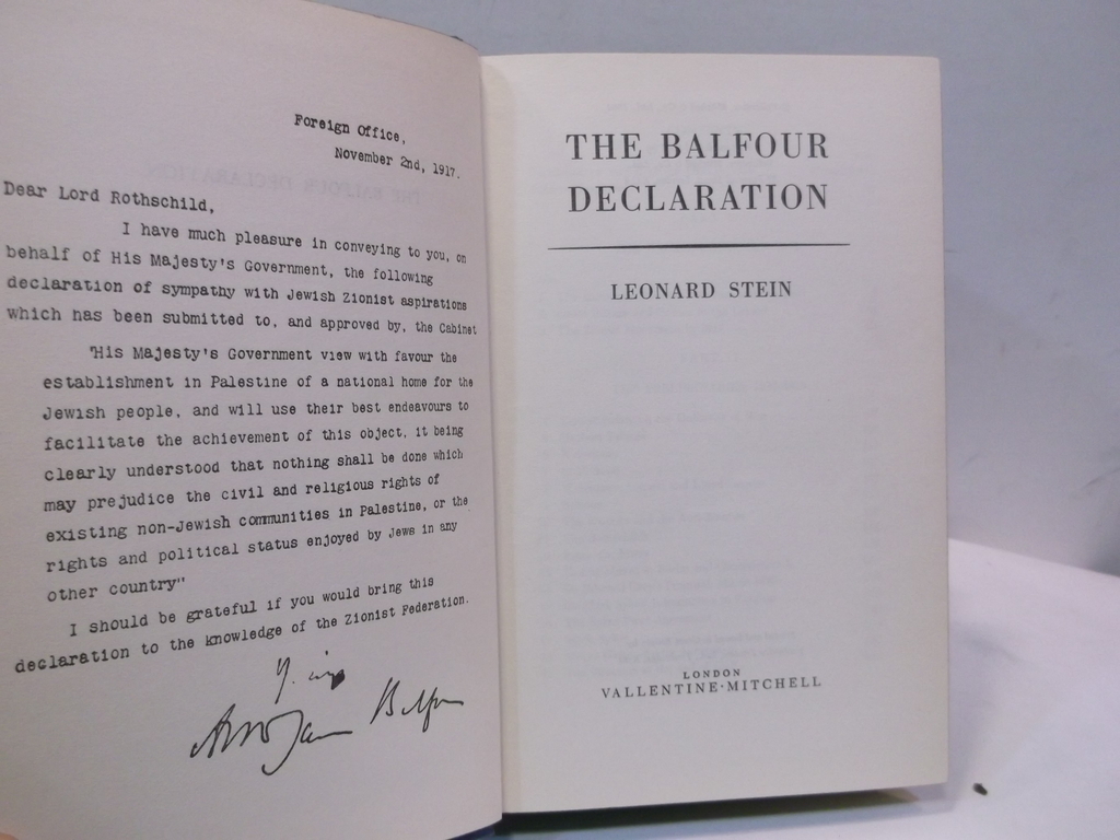The Balfour Declaration / Stein, Leonard - הגלריה לספרות - ספרים ...